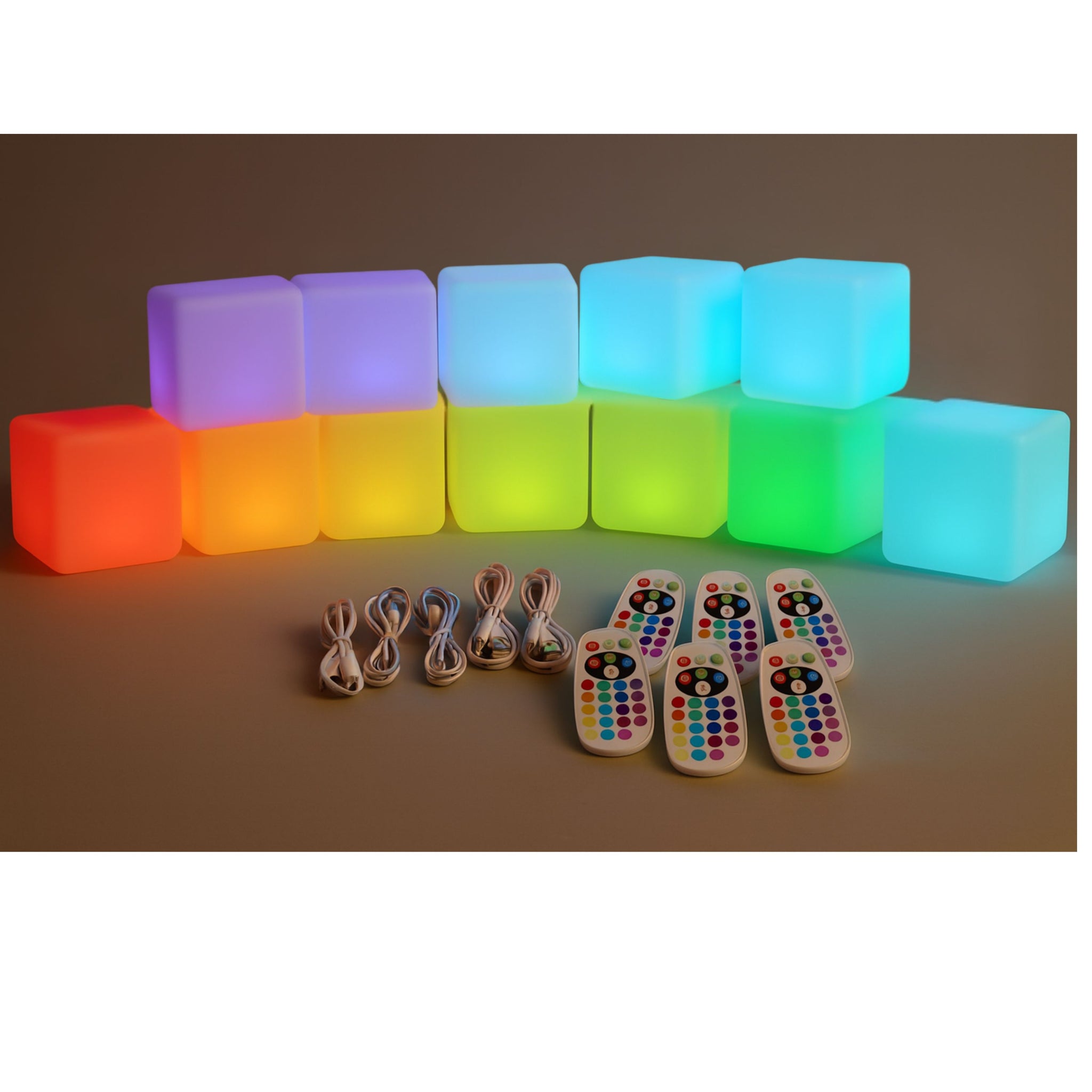 Rechargeable LED Light Blocks | 12-Piece STEM Sensory Building Set for Kids & Classrooms