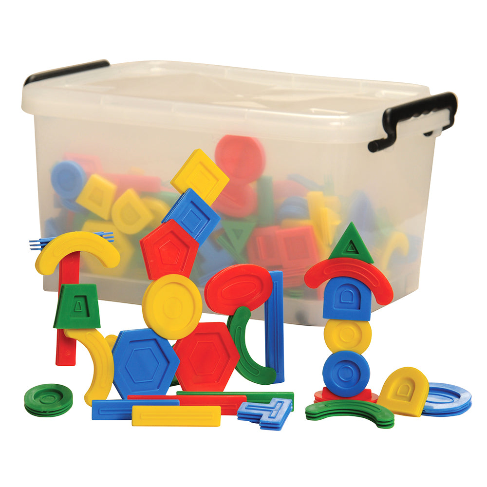 STEM Building Shapes Set | 300-Piece Educational 3D Construction Kit ...