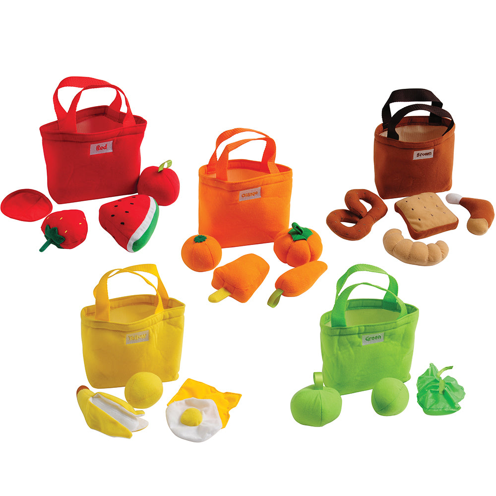 Soft-Sorting Food Bags - color coded for kids