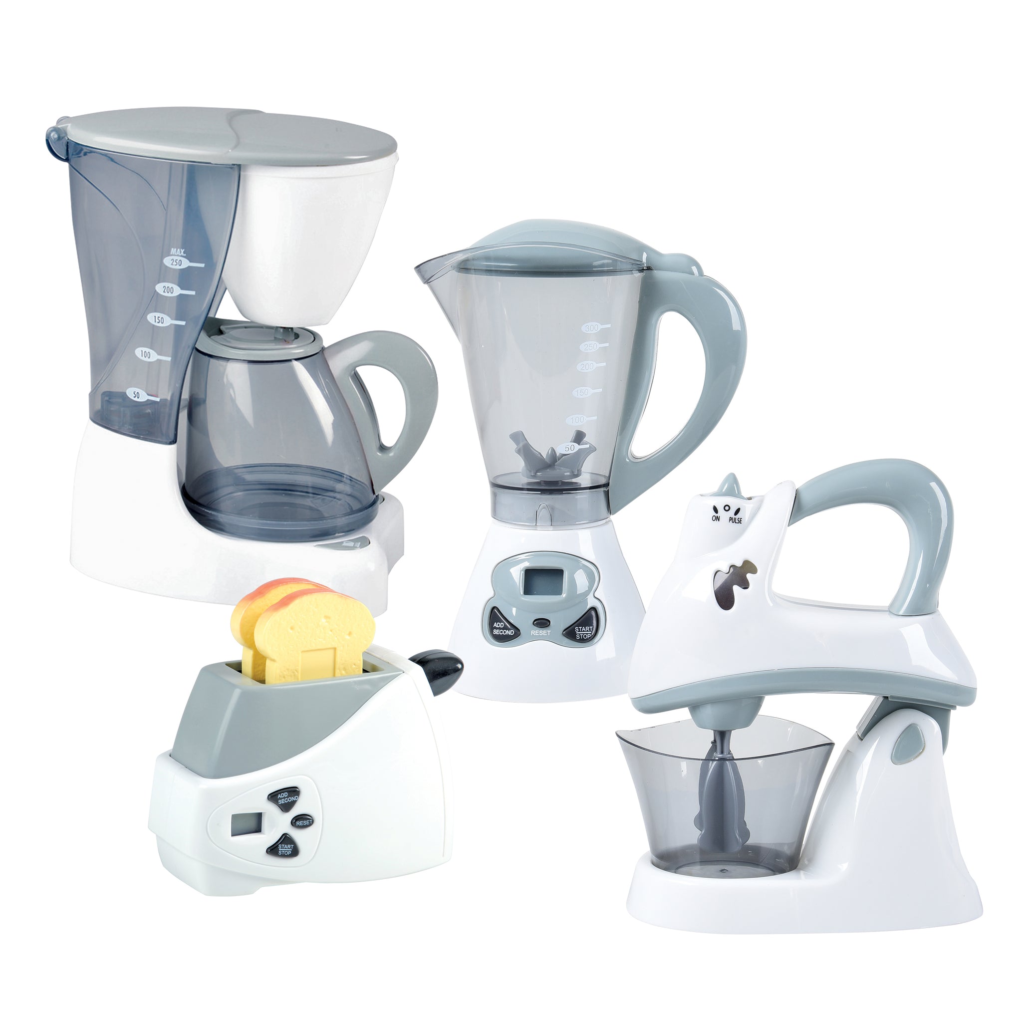 Action-Fun Toy Kitchen Appliances | Realistic Mixer, Blender, Coffee Maker & Toaster – Perfect ...