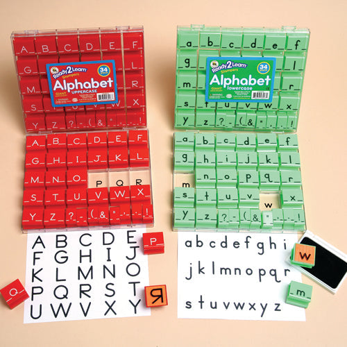 Giant Manuscript Alphabet Stampers - Upper & Lowercase Set