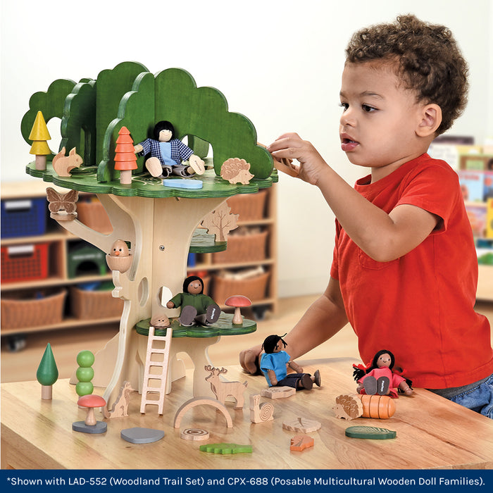 Woodland Trail Treehouse | 15-Piece Birch Play Set for Creative ...