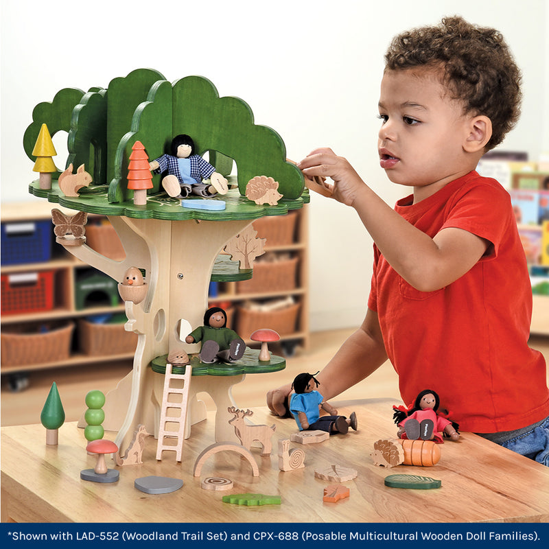 Woodland Trail Treehouse | 15-Piece Birch Play Set for Creative ...