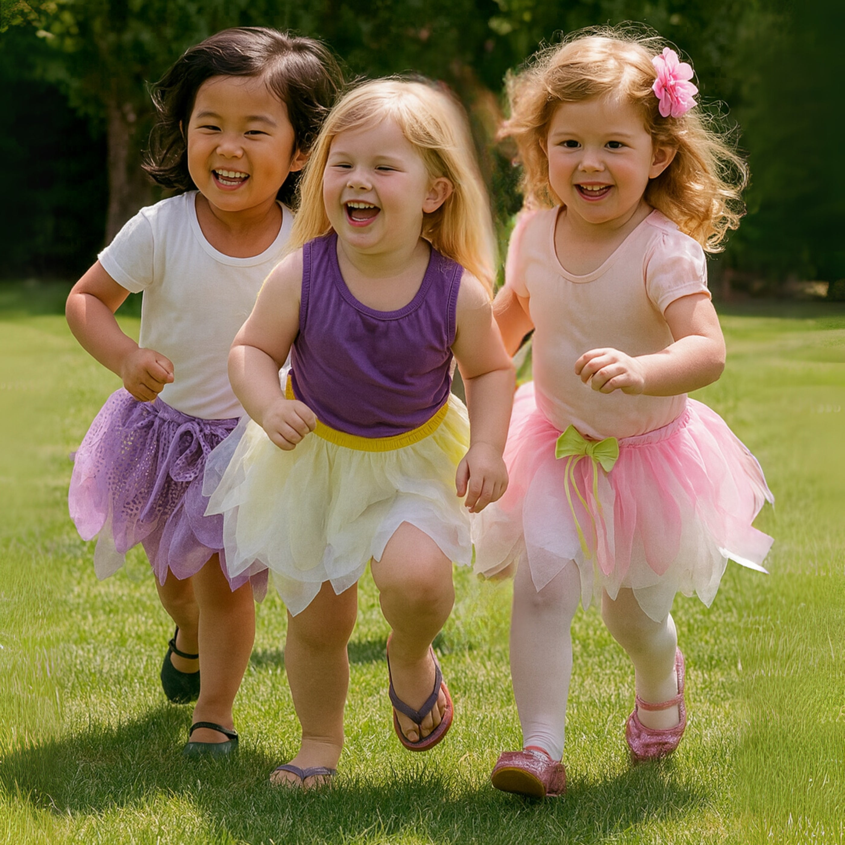 Set of 3 Fun and Fancy 3-Layer Tulle Tutus for Kids | Magical Dress-Up ...