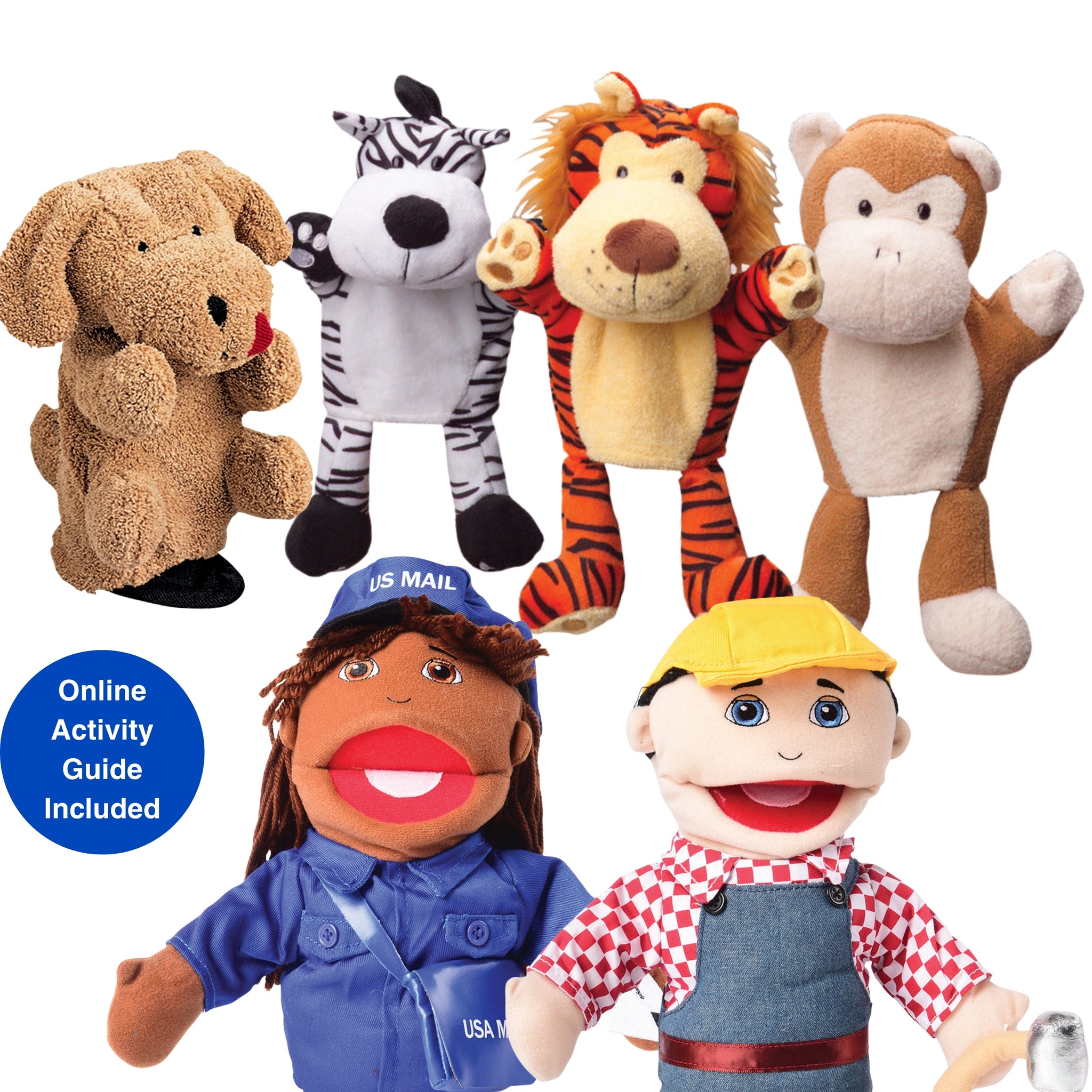Storytelling & Dramatic Play Puppet Bundle | Animal & Community Helper ...