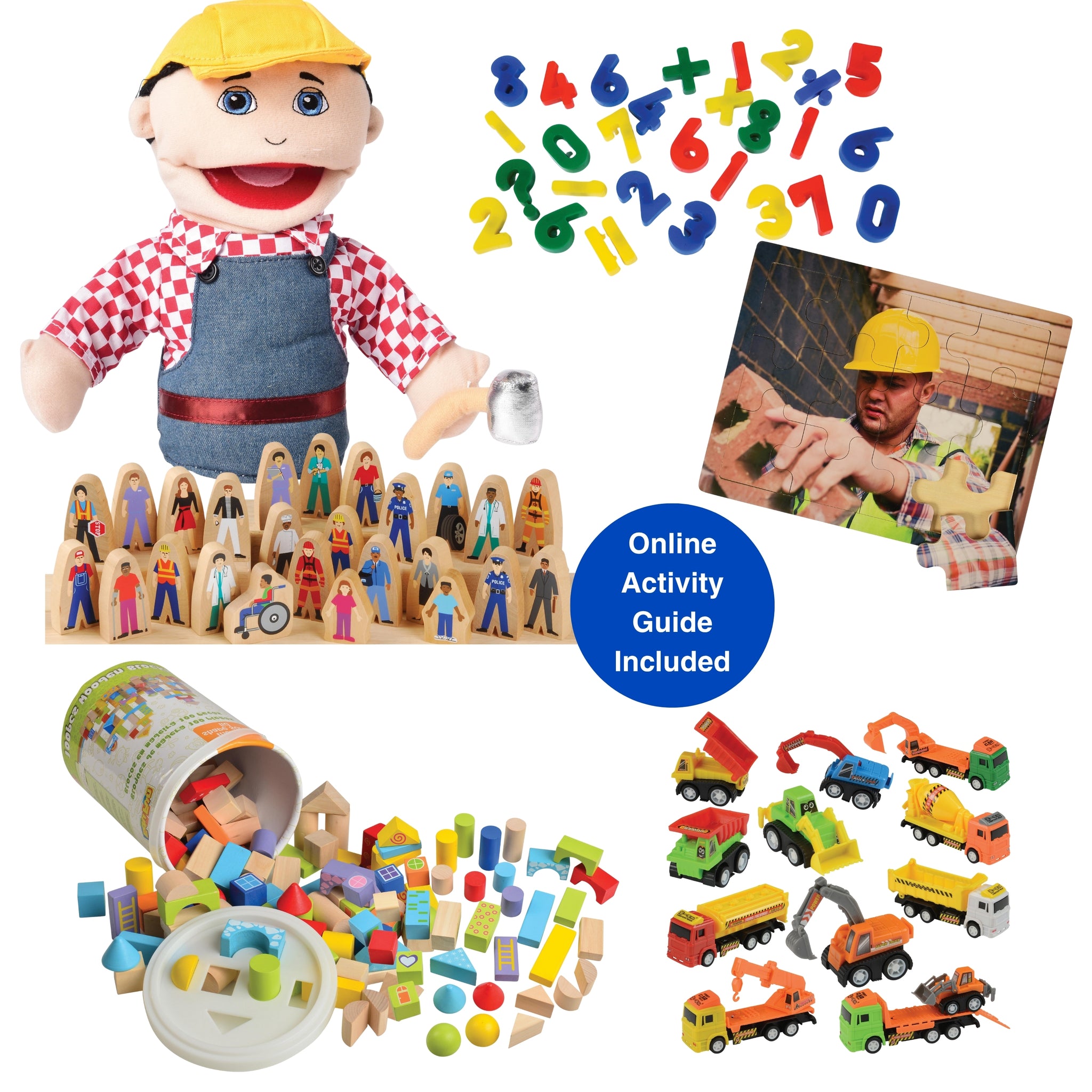 Construction & Early Math Learning Bundle | STEM & Pretend Play Set for ...