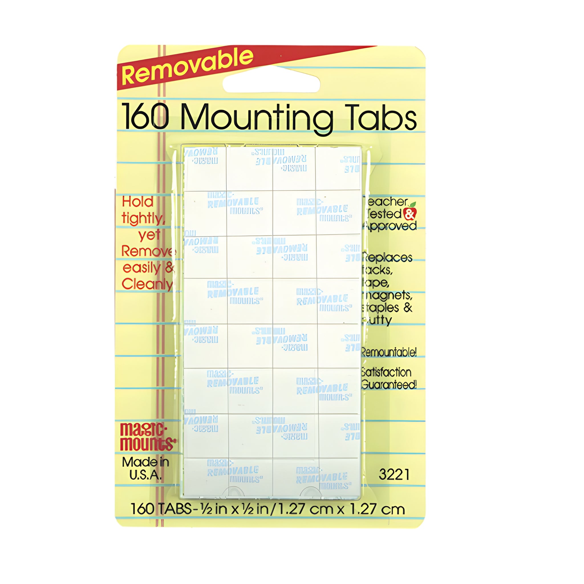 Removable Adhesive Mounting Tabs – 160 Count