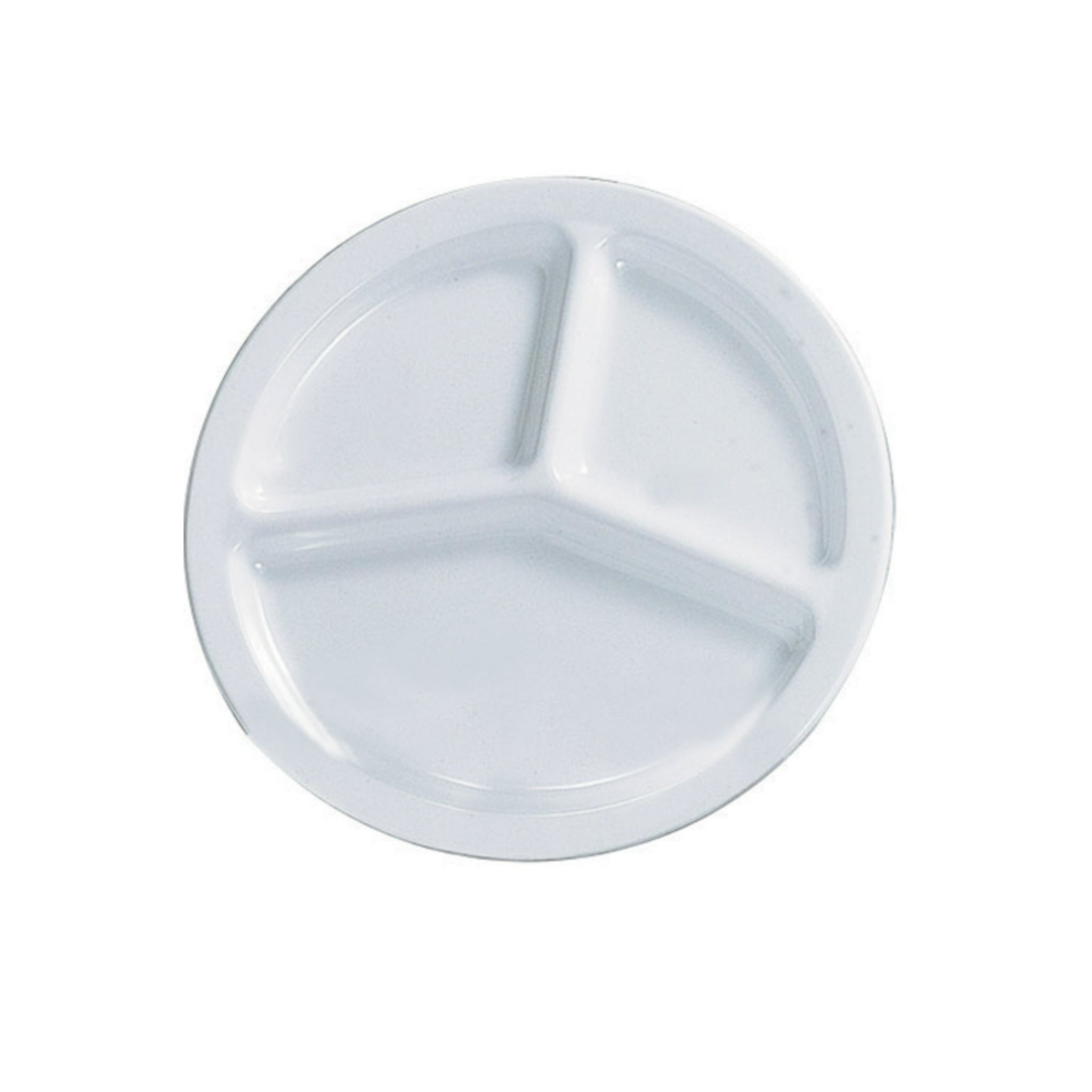 7" Divided Plate - White