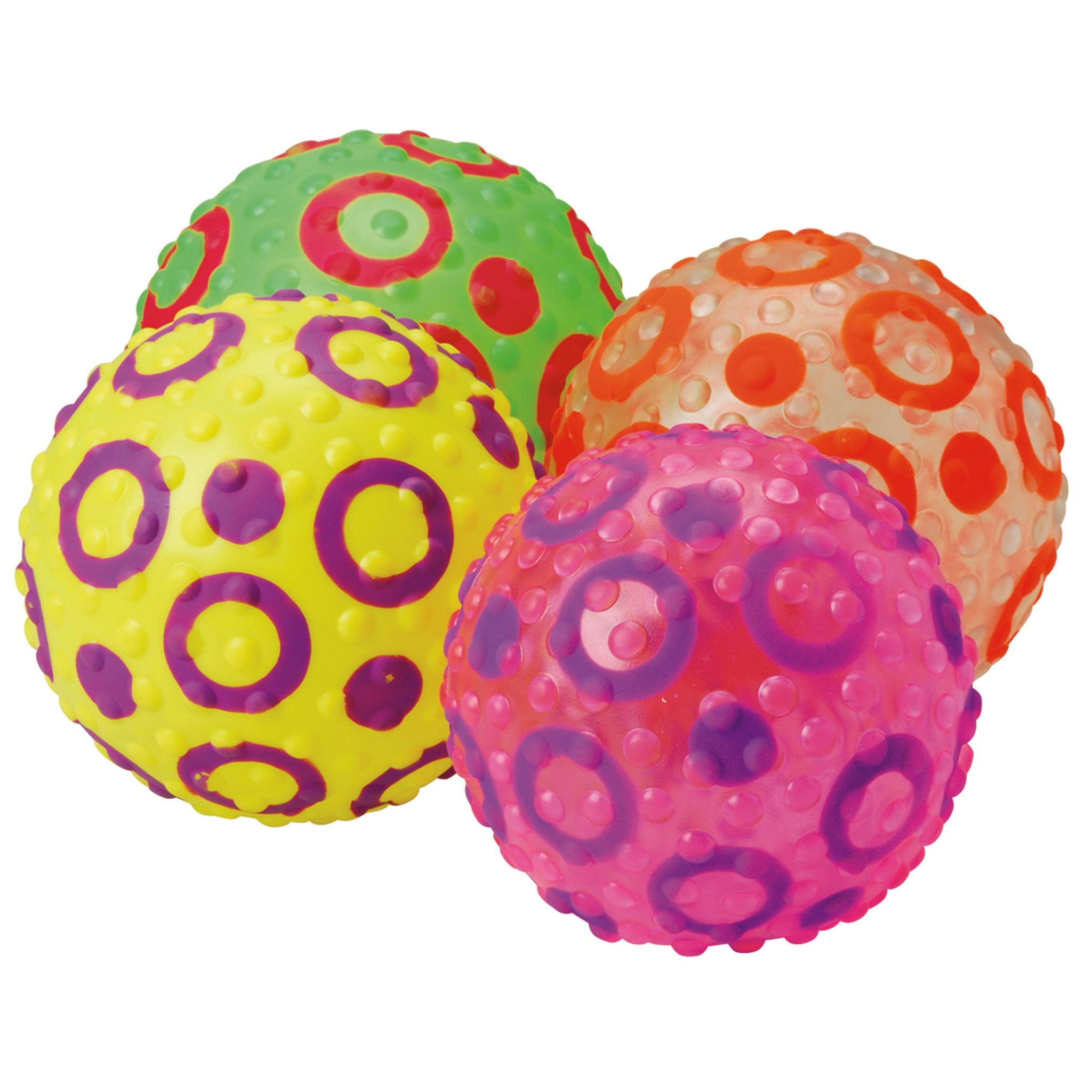 "Nubby" Knobby Balls with Bumps - 8", Set of 4