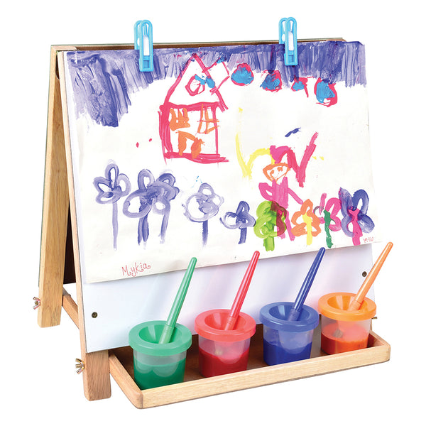 Table Top Hardwood 3-Way Art Easel | Compact Easel with Chalkboard ...