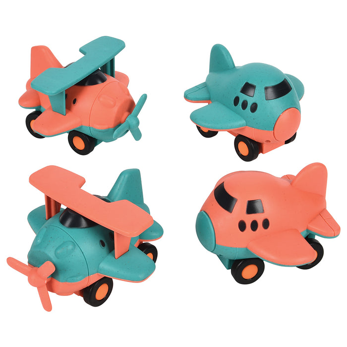 Eco-Friendly Airplanes Set for Preschoolers | 4-Piece Compostable Vehicle Set