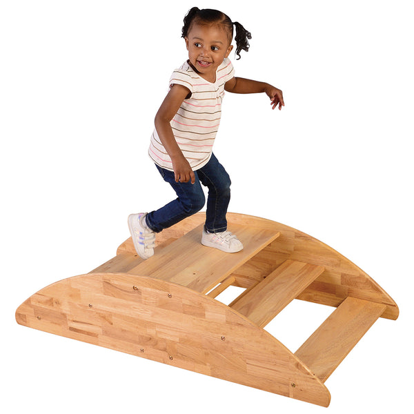 Wooden Rocking Boat for Kids | Convertible Ride-On & Climbing Steps ...