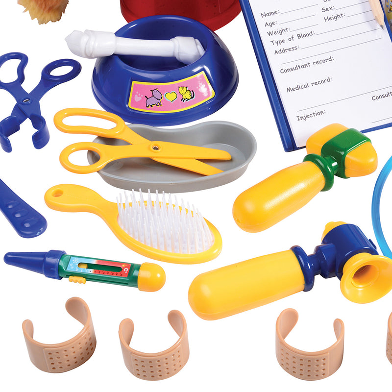 Kids' Play Vet Set | 30-Piece Toy Veterinarian Kit for Dramatic Play ...