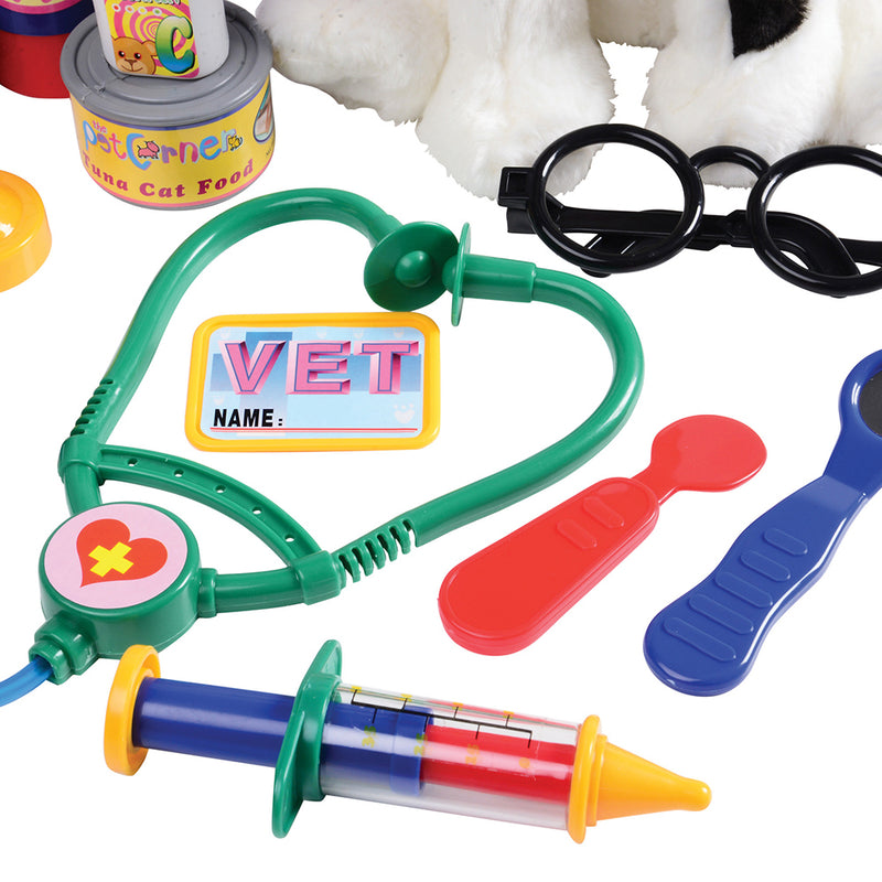 Kids' Play Vet Set | 30-Piece Toy Veterinarian Kit for Dramatic Play ...