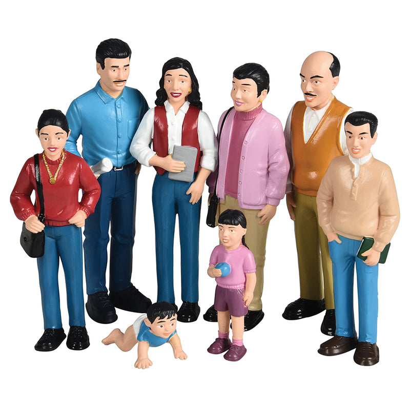 Pretend Play Family Figurines | 32 Piece Culturally Diverse Classroom Set
