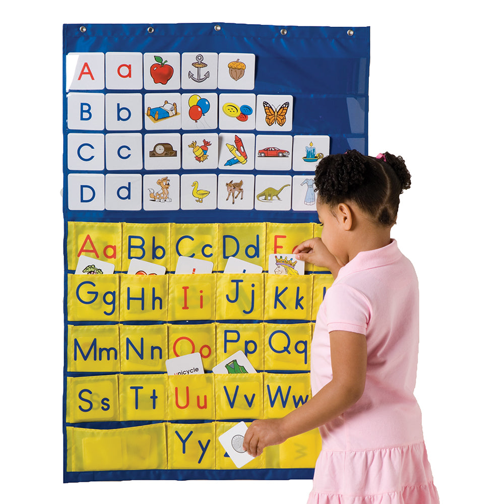 Alphabet Pocket Chart for Early Learning | 156 Picture & Letter Cards ...