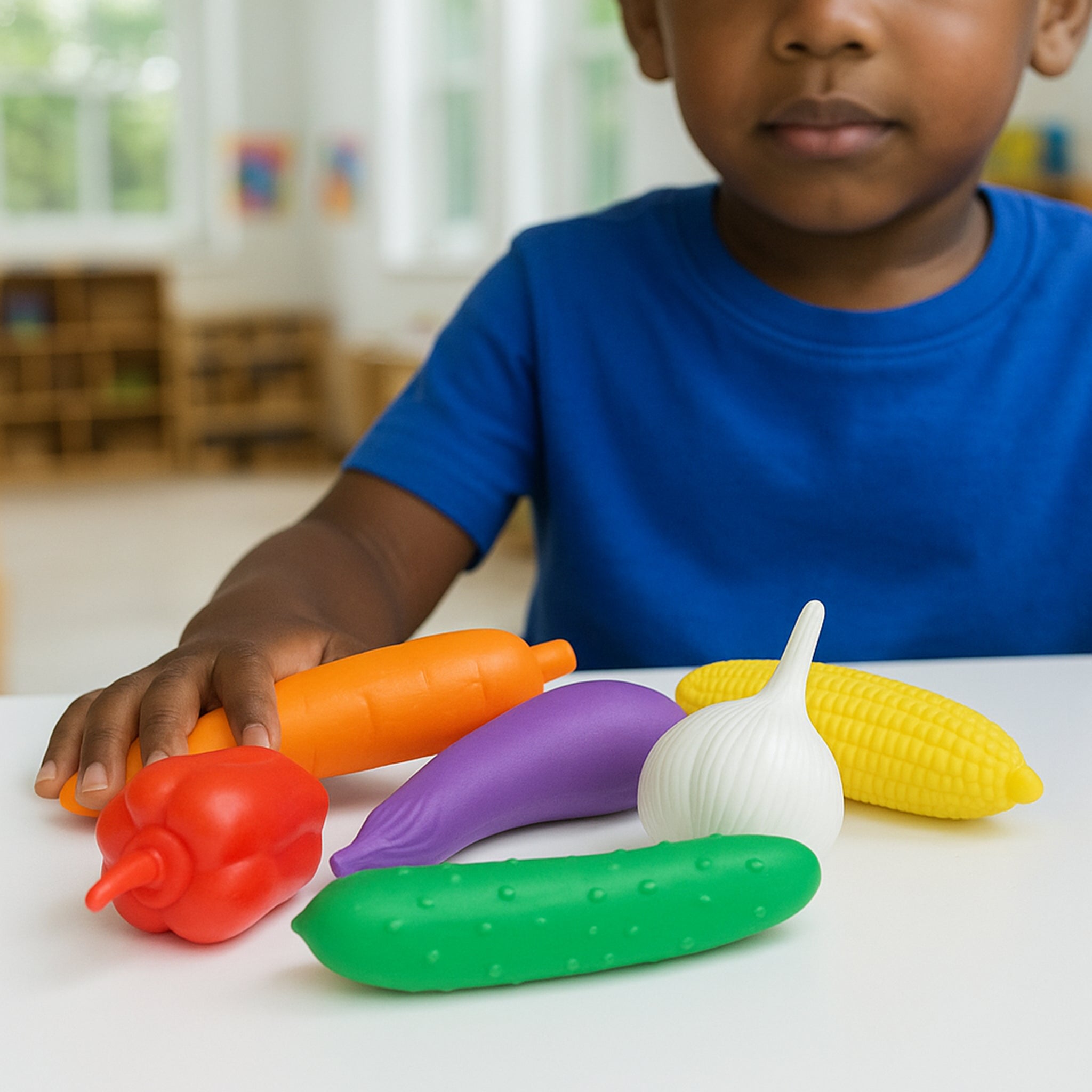 Vegetable Math Counters | Plastic Play Vegetables