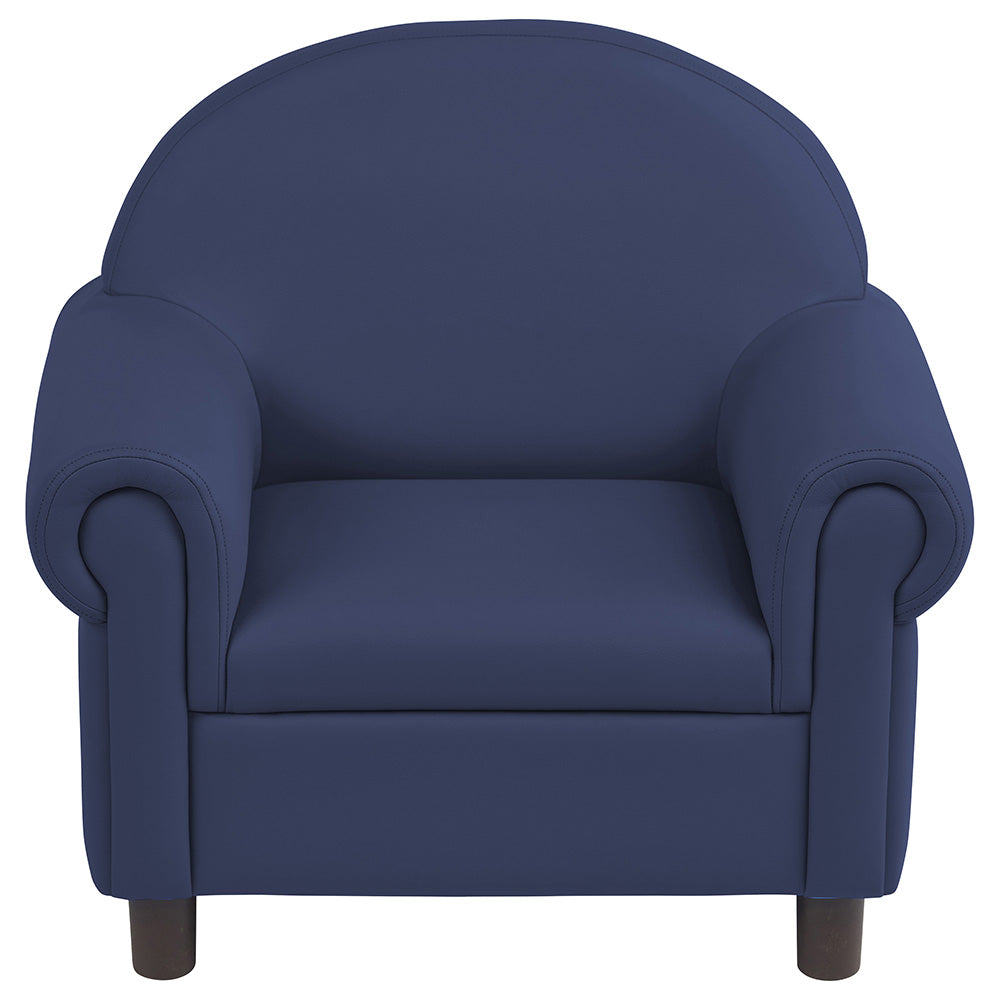 Little Lux Navy Preschool Chair | Plush Kids’ Lounge Seat for ...