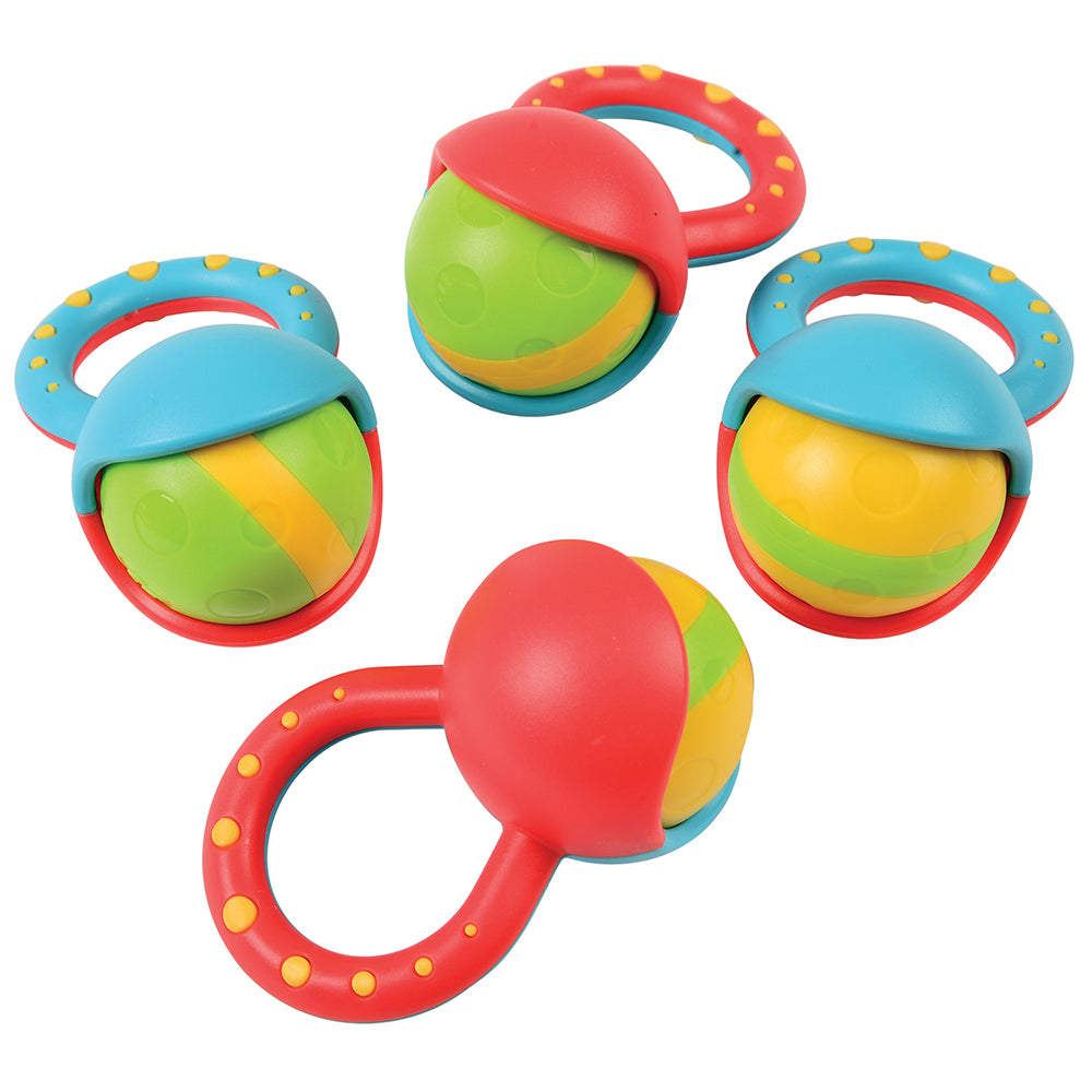 Eco-Friendly Roller Ball Rattles Set | Soft Rolling Sound, Easy Grip ...