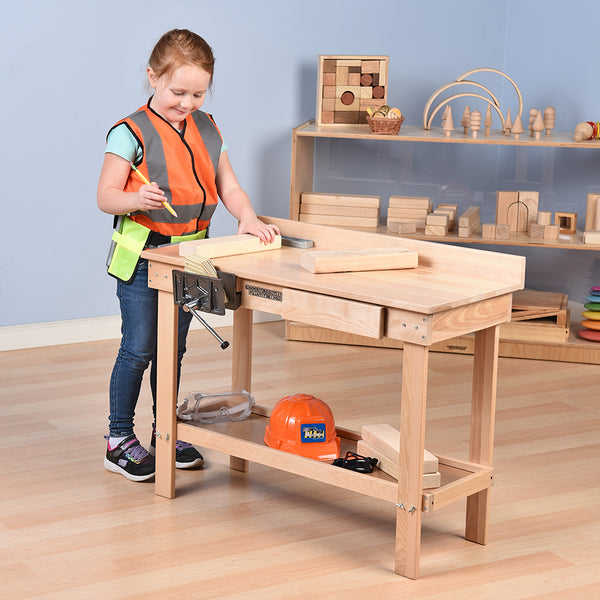 Child-Size Carpentry Workbench with Vise & Storage | Perfect for Young ...