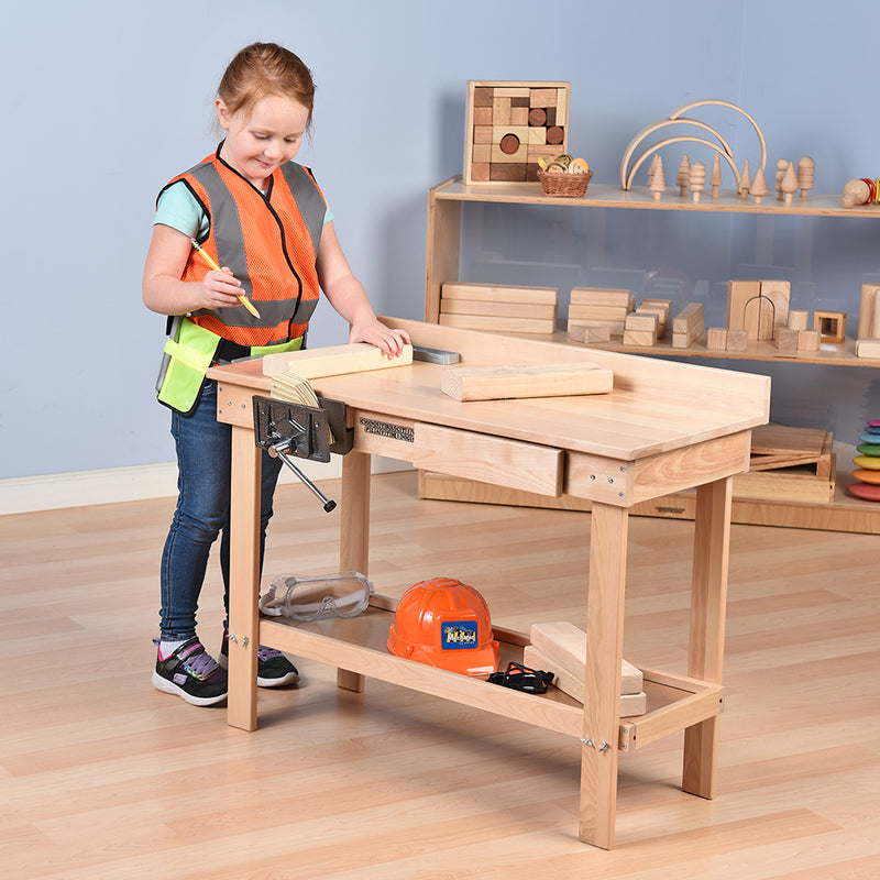 Child-Size Carpentry Workbench with Vise & Storage | Perfect for Young ...