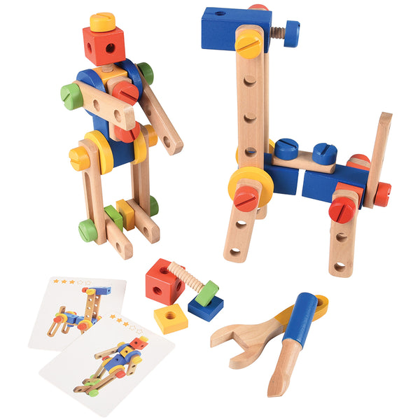 Wooden Nuts and Bolts Builder Construction Set (84 pieces)
