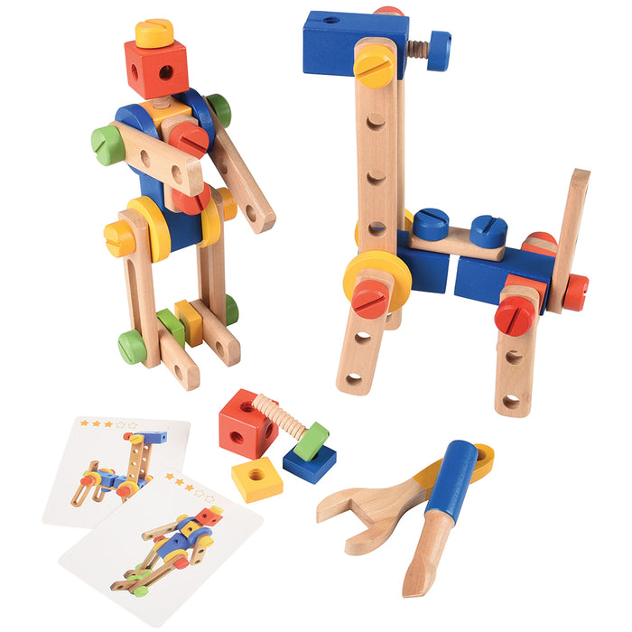 Wooden Nuts and Bolts Builder Construction Set (84 pieces)