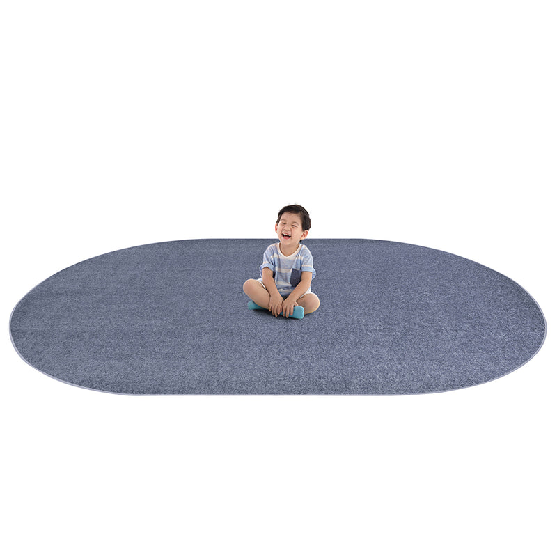 Endurance Oval Glacier Blue Area Rug - 6 ft x 9 ft: Elevate Your Space ...