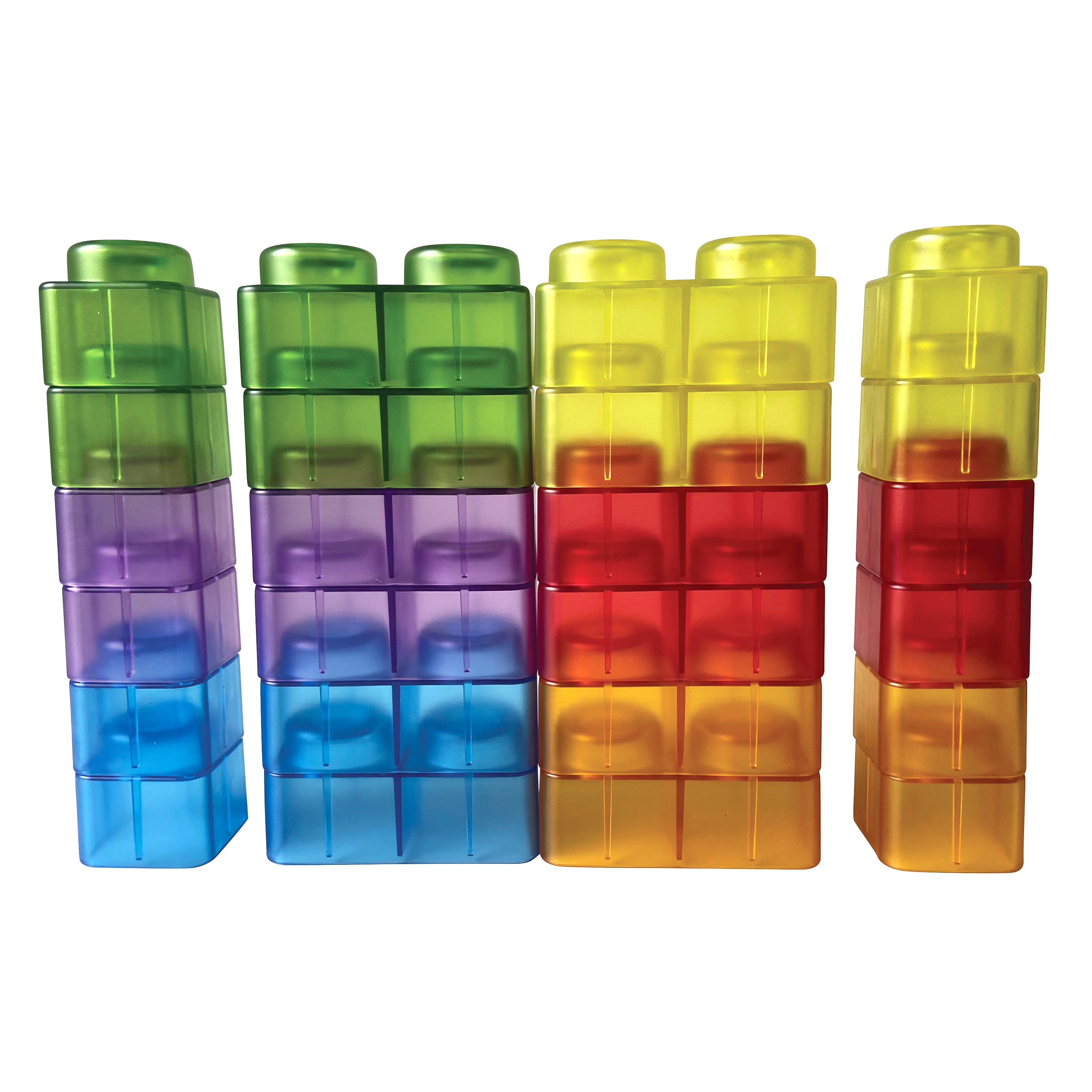 Translucent Soft Blocks | 48-Piece Sensory Building Set for Toddlers ...