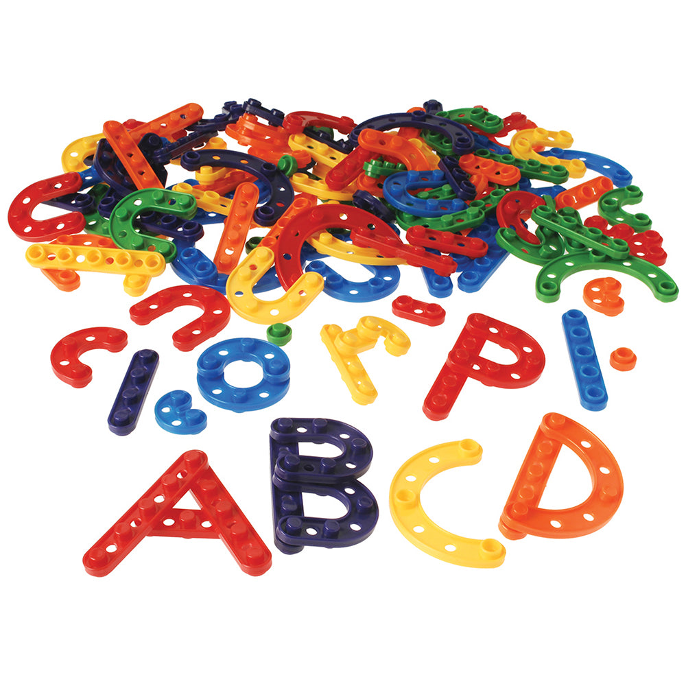 Linking Letters & Numbers Set | 180 Colorful Peg Shapes for Alphabet ...
