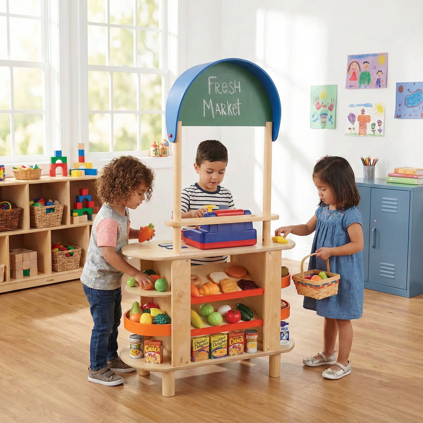 Mini Play Food Set | 37-Piece Plastic Toy Kitchen Set for Kids, Ages 3+