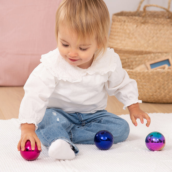 Mirrored Mystery Balls for Auditory & Visual Sensory Play