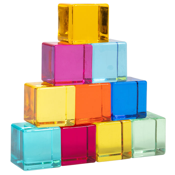 Gem Cubes | Colorful Acrylic Cubes for Light Panels, Stacking & Sensory ...