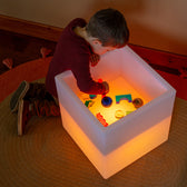 Interactive Sensory Cube with Color-Changing Lights