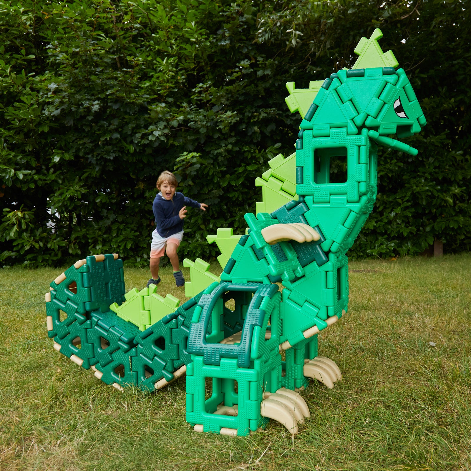 Giant Polydron Dinosaur Set | STEM Building Toy for Kids Ages 2+