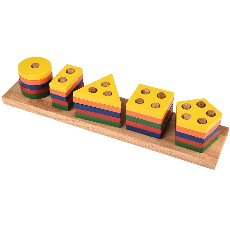 Shape Sorting Peg Board - Math Learning Game