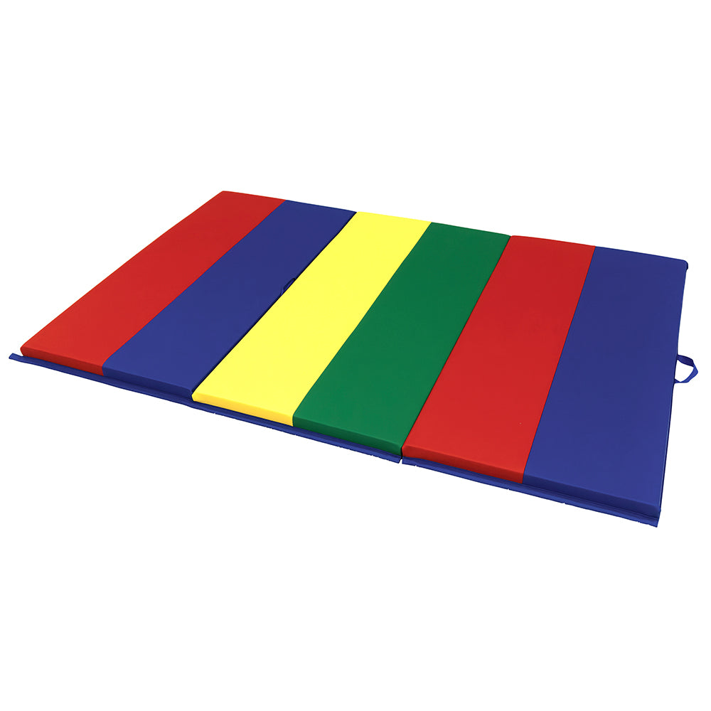 Rainbow Tumbling Mat: Durable 4' x 6' Polyethylene Foam Gym Mat
