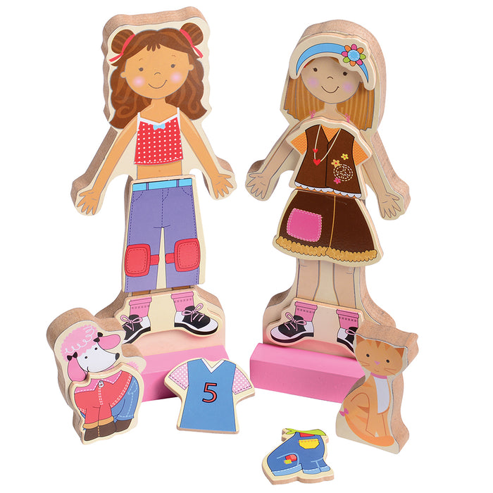 Magnetic Dress-Up House | Interactive 60-Piece Dollhouse Set for Kids ...