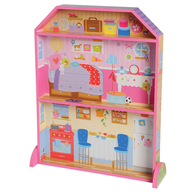 Magnetic Dress-Up House | Interactive 60-Piece Dollhouse Set for Kids ...
