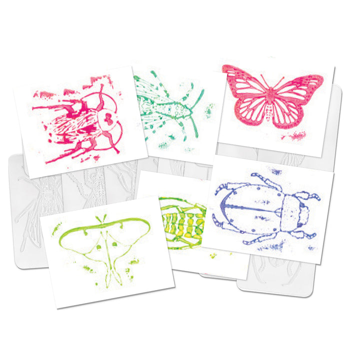 Insect Rubbing Plates for Kids | 16-Piece Texture Art Set for ...