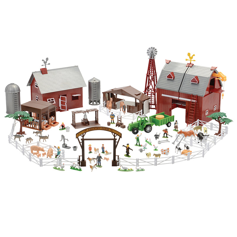 Deluxe Barnyard Playset | 100 Piece Pretend Play Farm Adventure for Kids