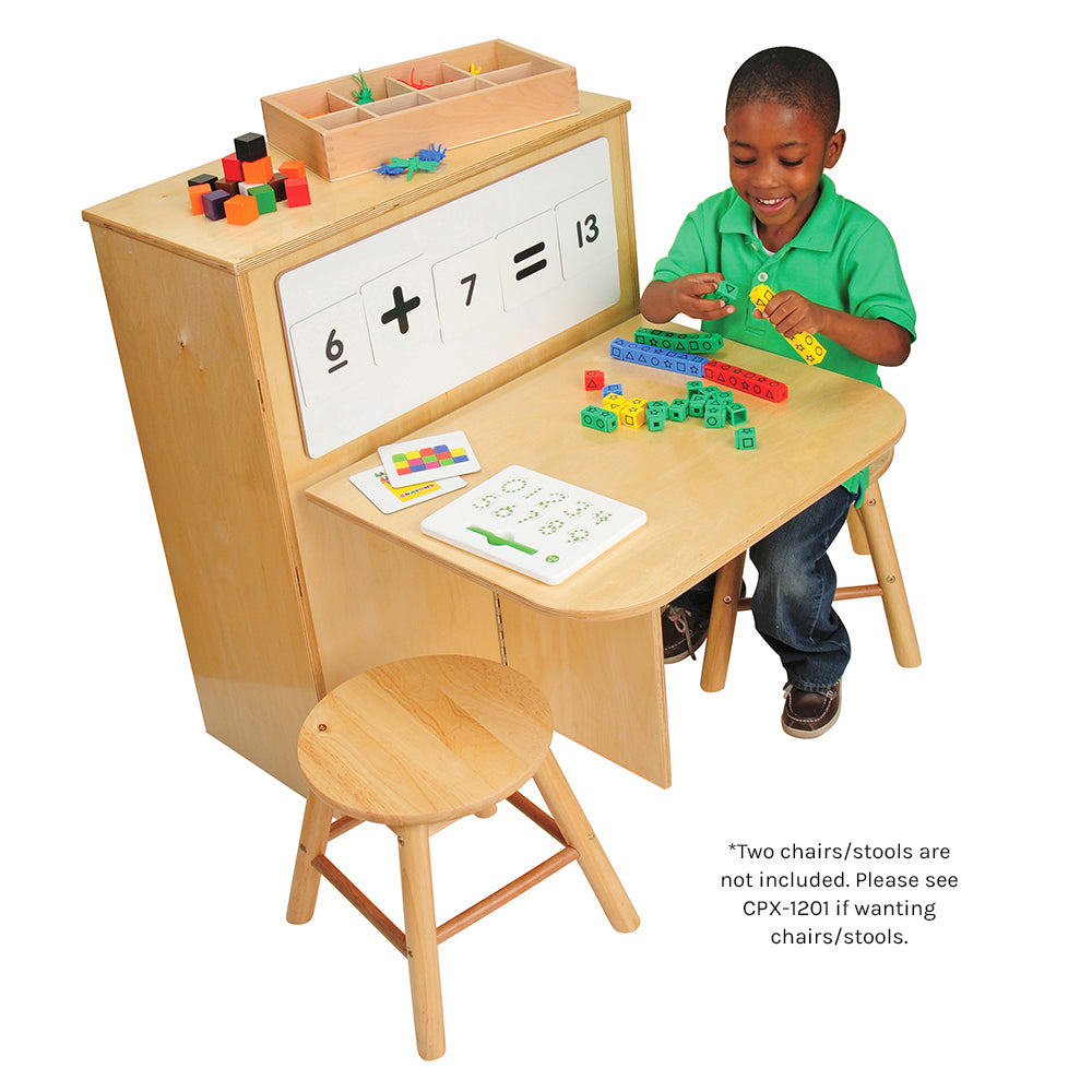 Versatile Learning Center | Multi-Use Wooden Table with Shelves and ...