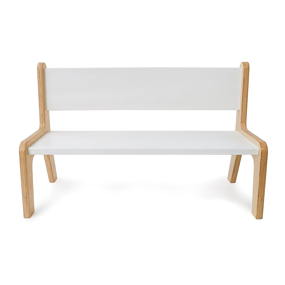 Whitney Plus 10″H White Bench | Modern Children’s Seating for Classrooms