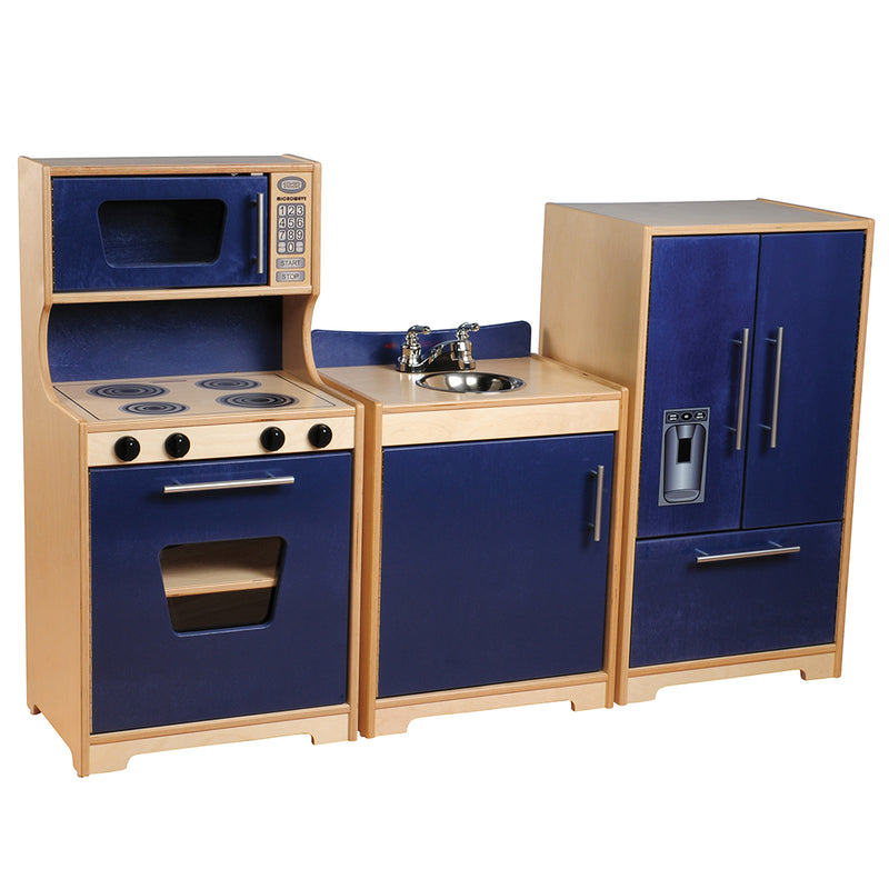 Modernly Designed Monaco Toy Kitchen | Realistic 3-Piece Pretend Play Set