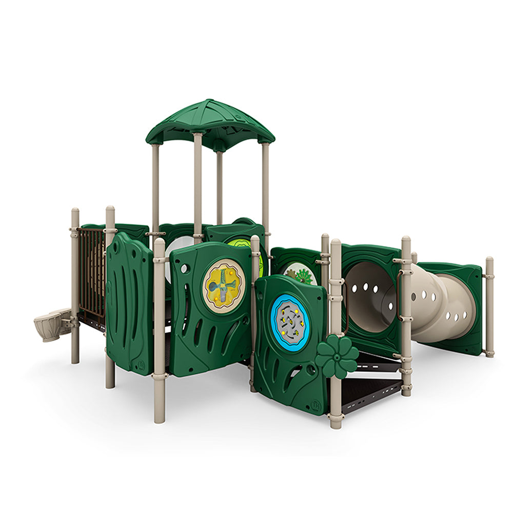 Ashton Playground Structure: Roofed Fun for Ages 6 Months to 2 Years