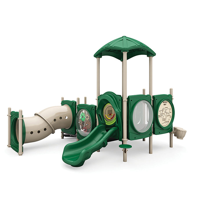 Ashton Playground Structure: Roofed Fun for Ages 6 Months to 2 Years