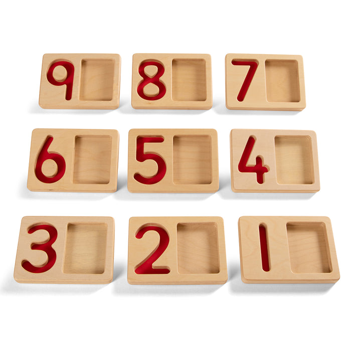 Wooden Number Trays 1–9 | Hands-On Counting & Math Play for Toddlers ...