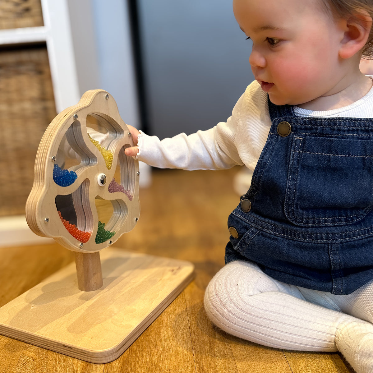 Rotating Bead Wheel Wooden Toy | Sensory Baby Toy for Motor Skills
