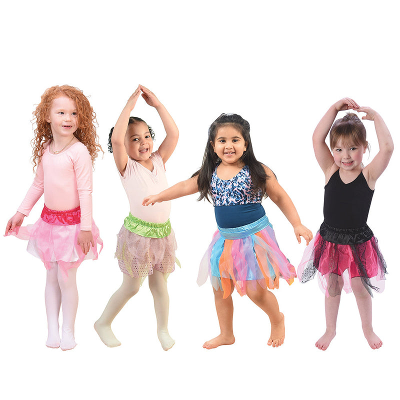 Set of 4 Fancy Fun Tutus for Kids | 3-Layered Tulle Tutus for Magical ...