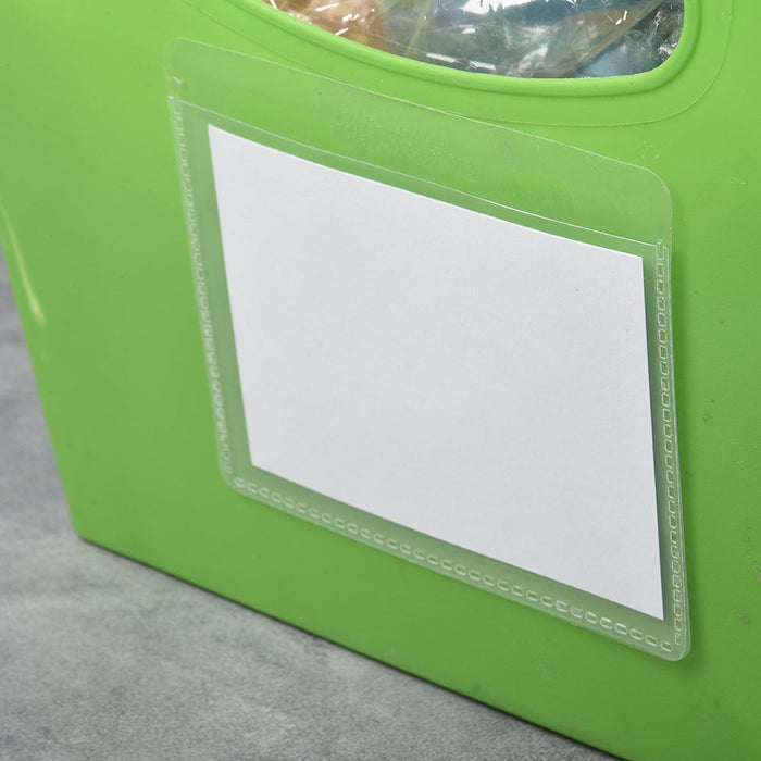 Self-Adhesive Labeling Pockets | 25 Pack with Inserts for Bins, Shelves ...